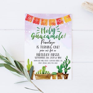 Holy Guacamole! Fiesta Invitation | Custom Event Invite | Editable ...