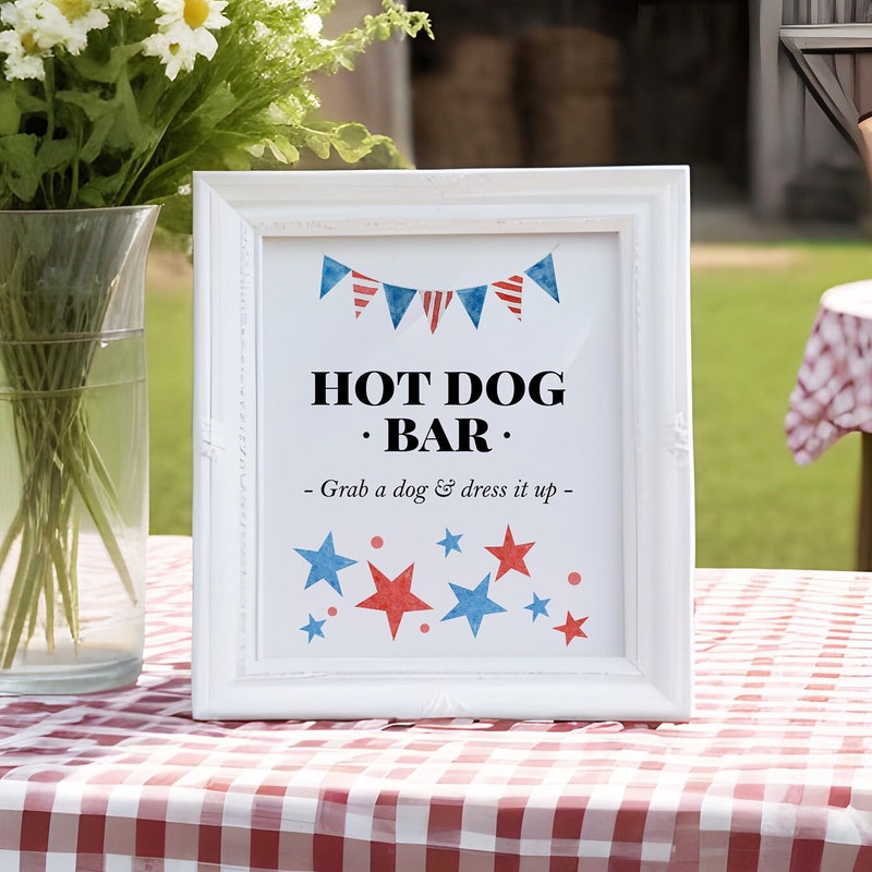 Hot Dog Bar Printables - Etsy