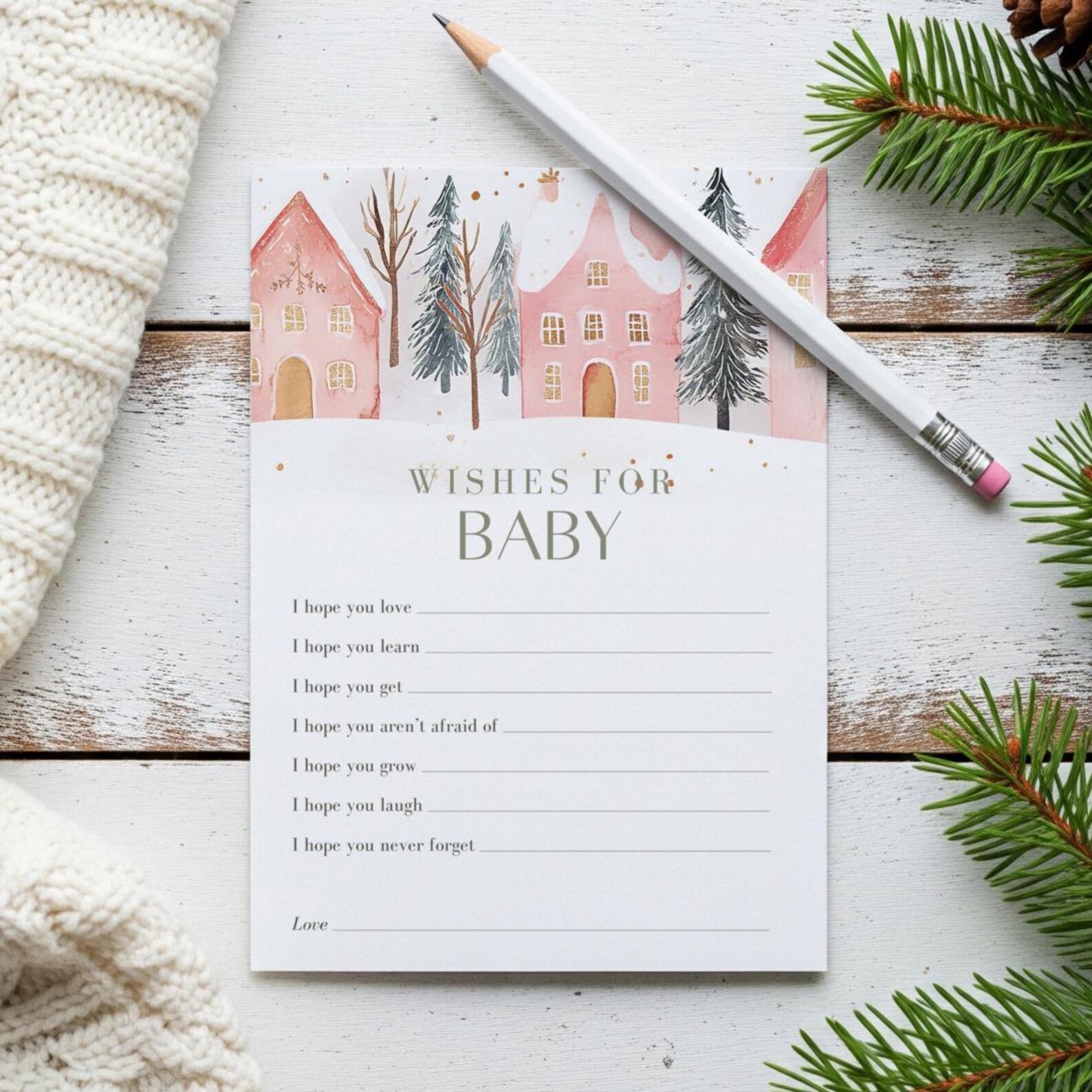 Guess How Many Snowballs Game, It Takes a Village Baby Shower Theme ...