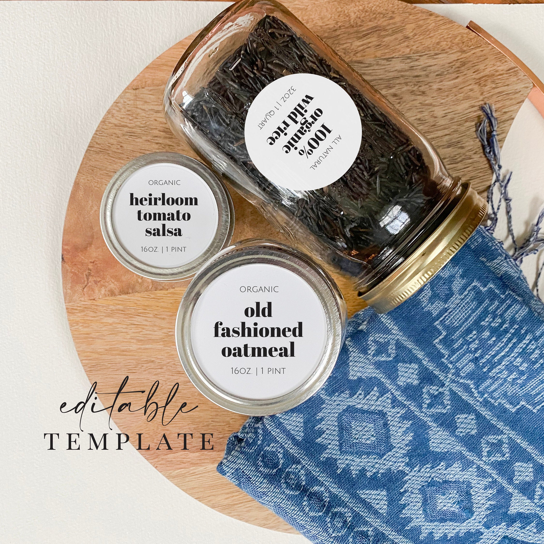 EDITABLE Printable Pantry + Canning Label Templates | Kitchen | 2