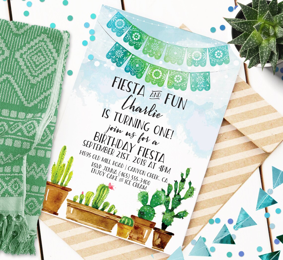 Cards and Gifts Fiesta Print Fiesta Theme Instant Download | Etsy