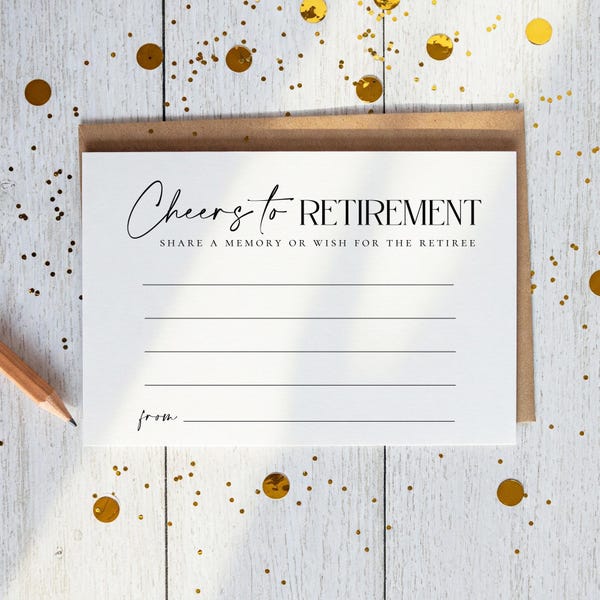 Retiree Memory Card - Etsy