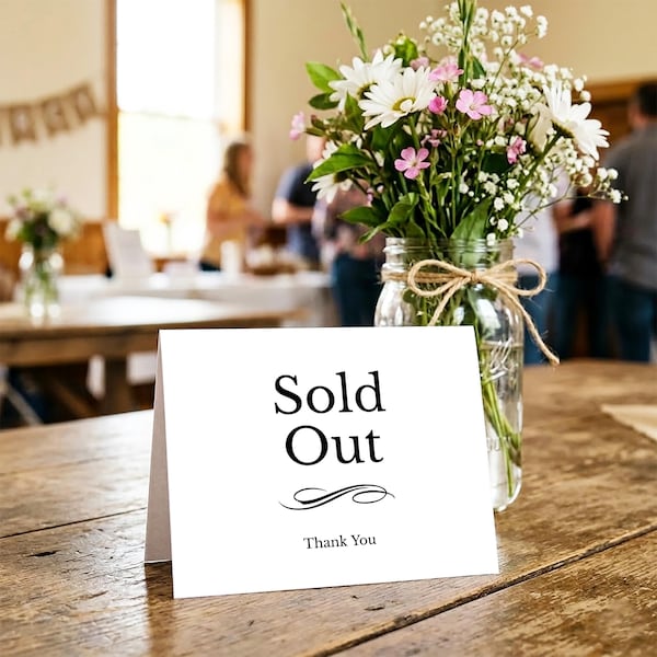 Sold Out Signs - Etsy