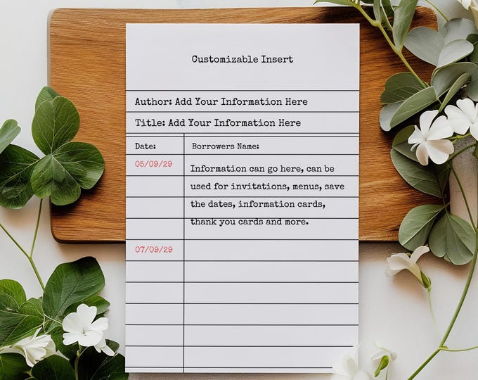Custom Graduation Library Card Invitations, Birthday Party ...