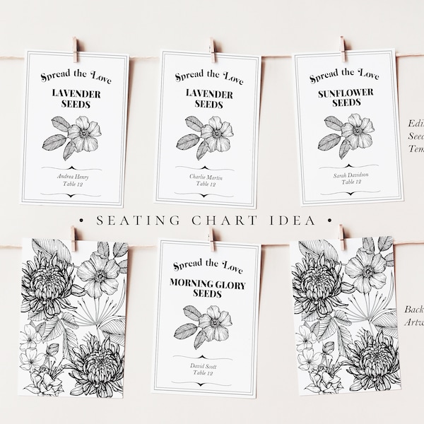 Seed Packet Template - Etsy