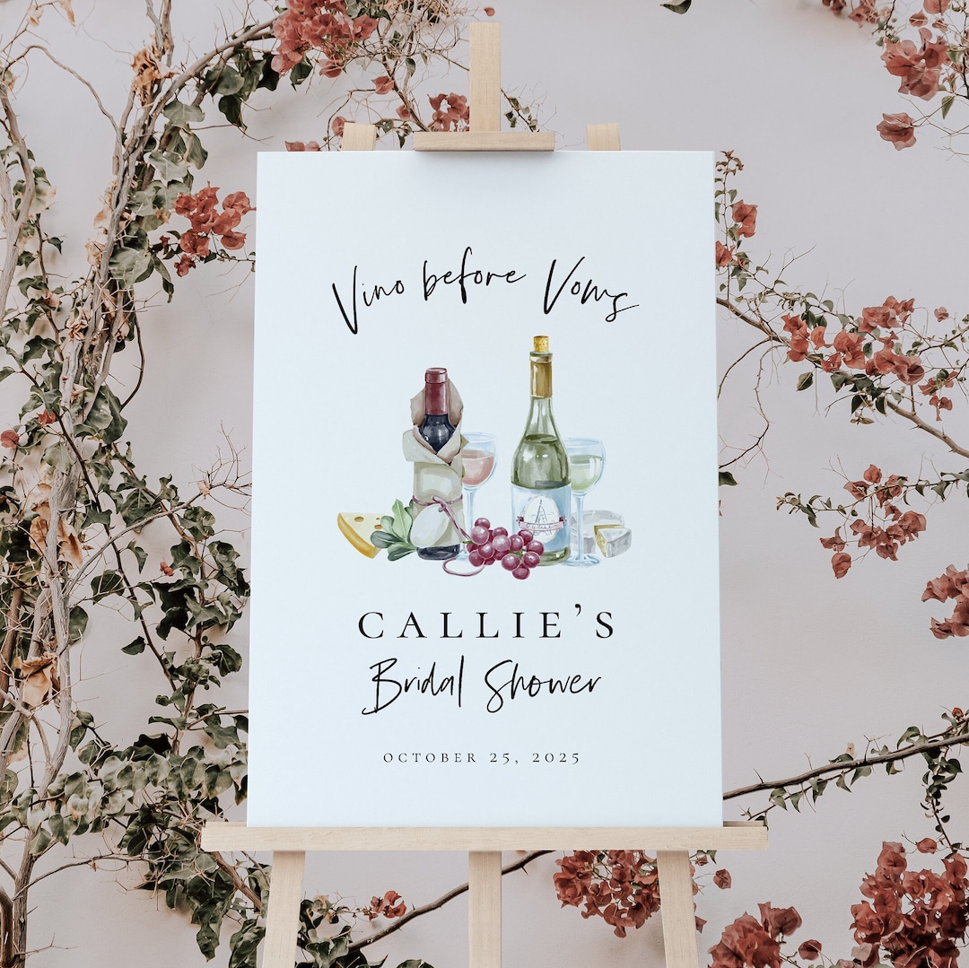 Wine Tasting Welcome Sign Editable Sign Template Winery Engagement or ...