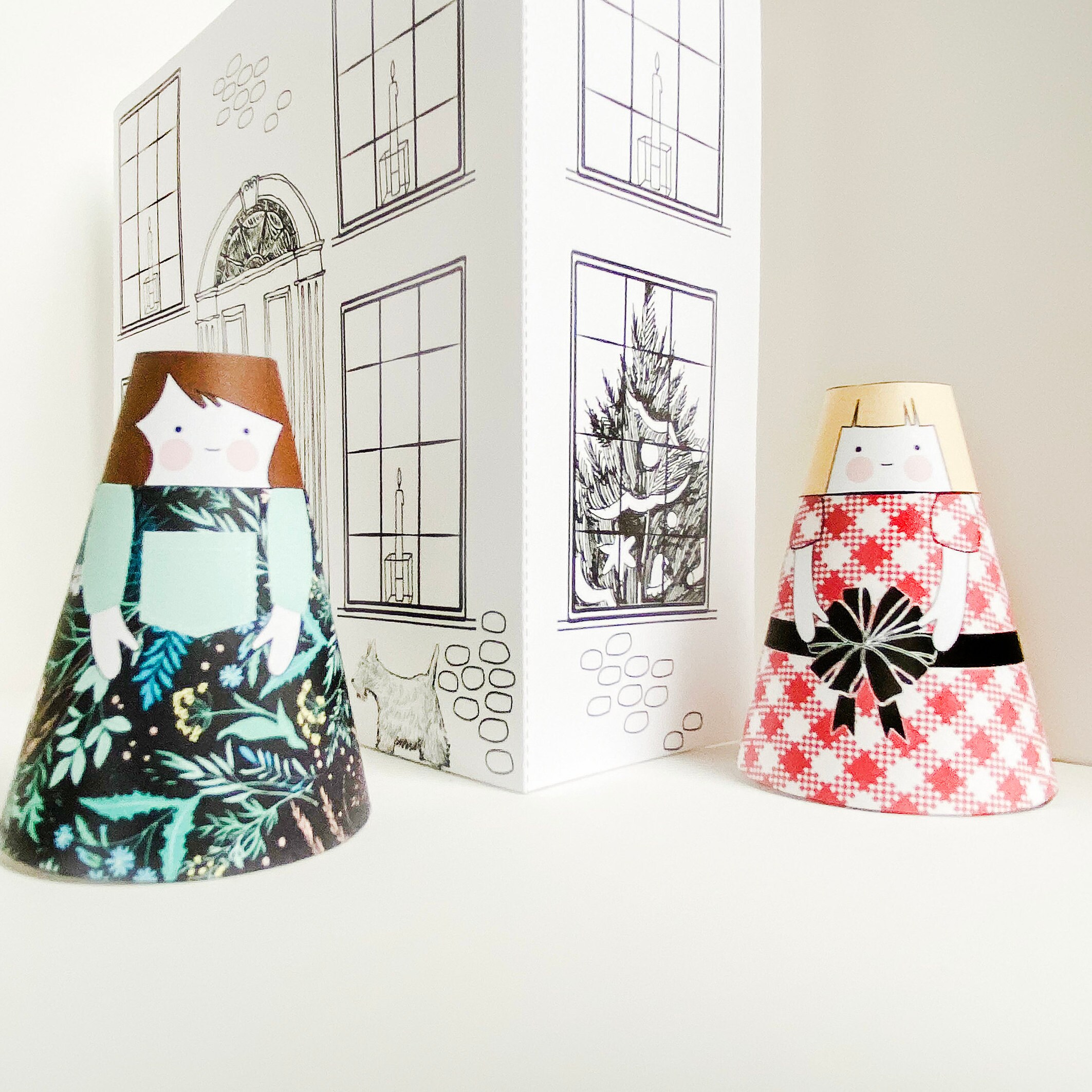 Printable Winter Paper Doll Kit: Dresses & Backdrop (instant Download ...