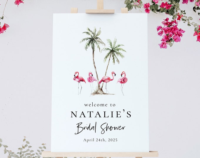 Welcome Flamingo Painted on Aged Wood. - Etsy