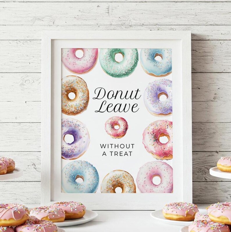 Donut Thank You Card: Pastel Party Theme (printable PDF) - Etsy