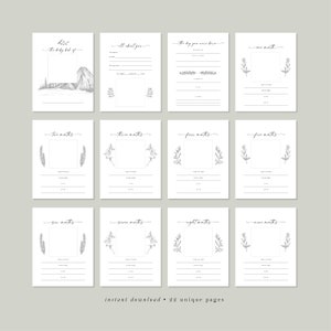 Printable Baby Book Pages | DIY Keepsake Journal Pages for Baby's First ...