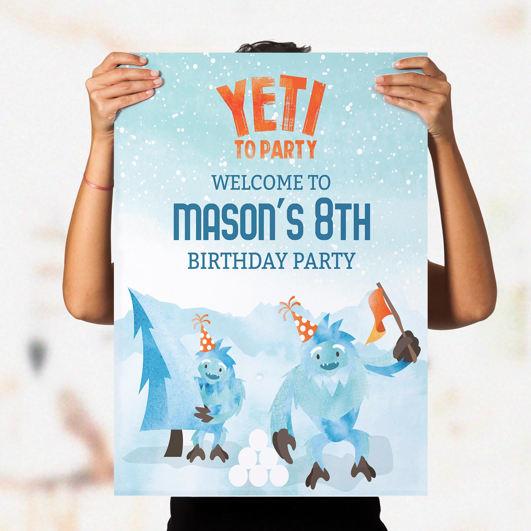 Yeti to Party Birthday Invitation Template Editable Birthday | Etsy