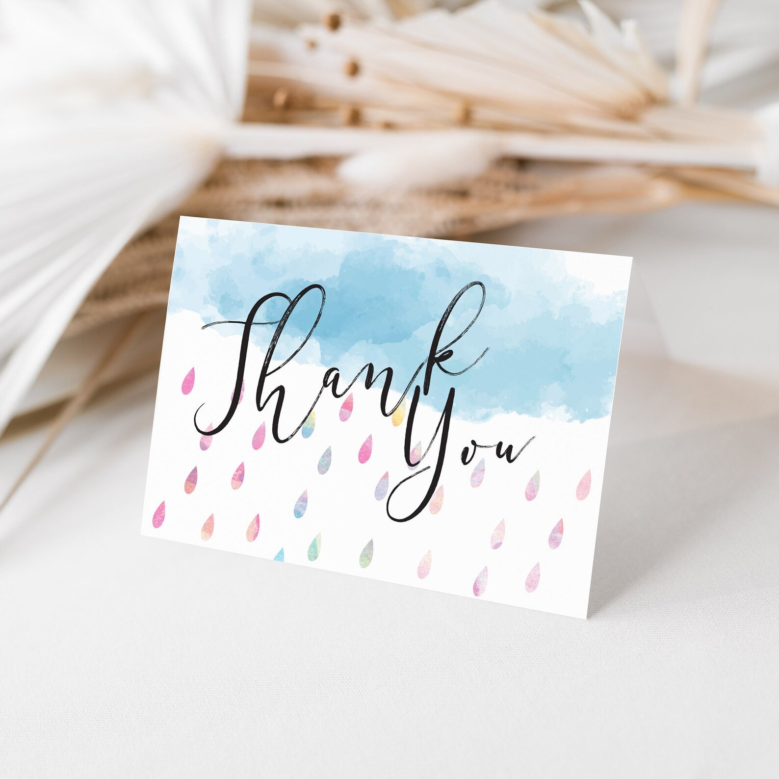 Rain Shower Baby Shower Invitation Editable Shower Invite - Etsy