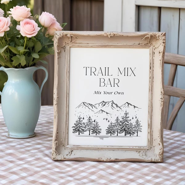 Trail Mix Sign - Etsy