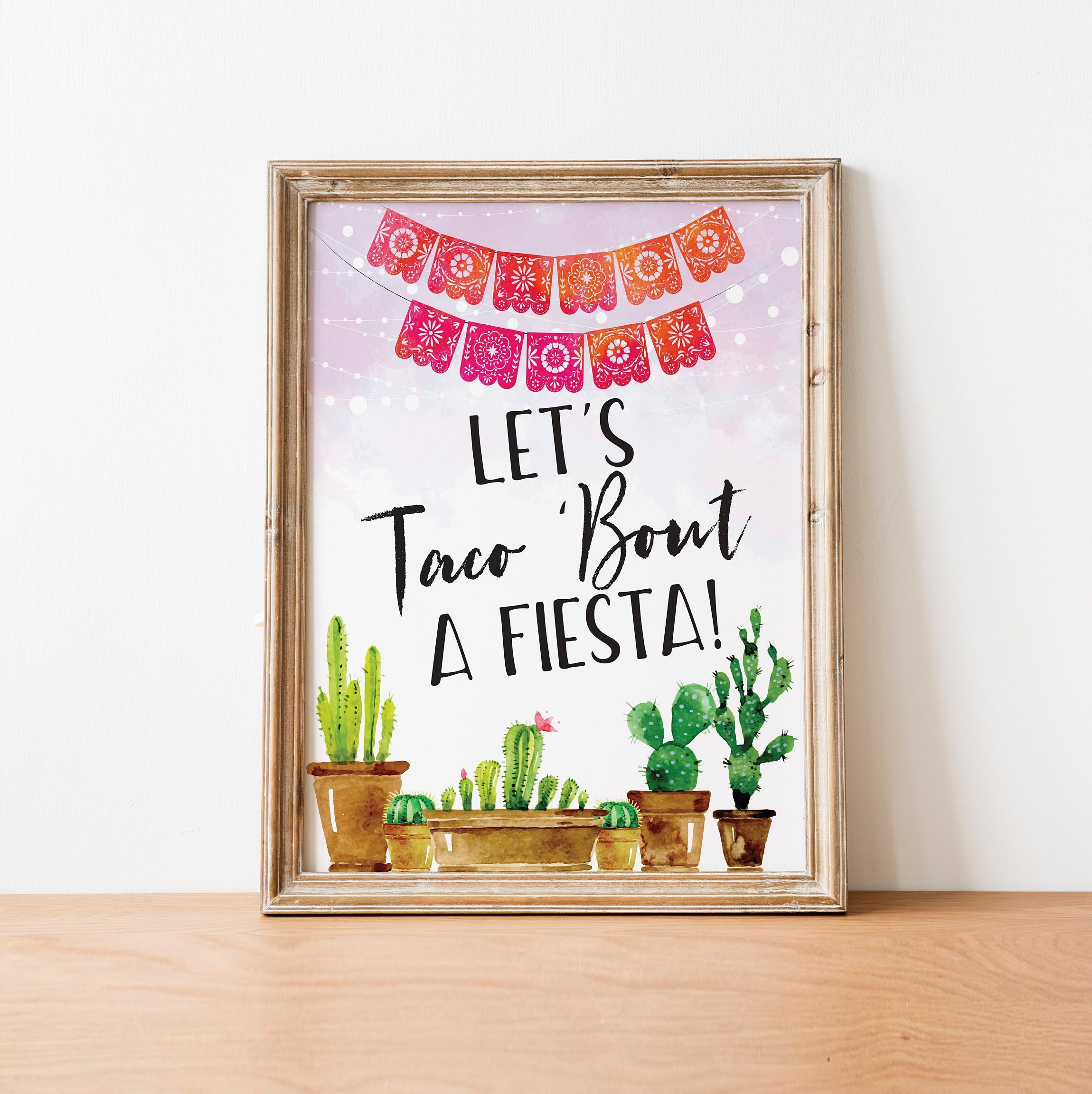 Let's Taco 'Bout a Fiesta Print Fiesta Theme | Etsy