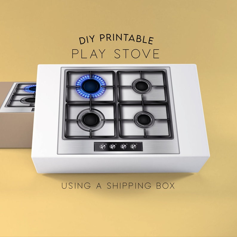 Play Stove Printable DIY Play Kitchen Stove Dramatic Play - Etsy
