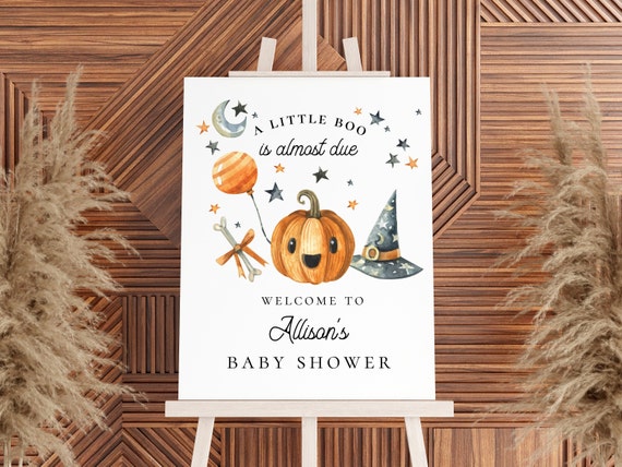 Editable Little Boo Welcome Print Halloween Baby Shower - Etsy