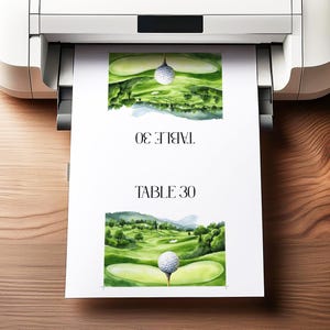Printable Golf Table Numbers, Tented Cards, Tables 1-30, Wedding, Golf ...