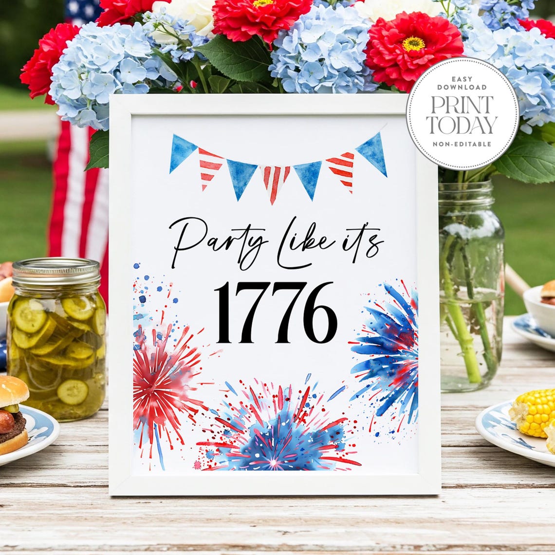 Patriotic S'mores Bar Sign: 4th of July Cookout Decor (printable) - Etsy