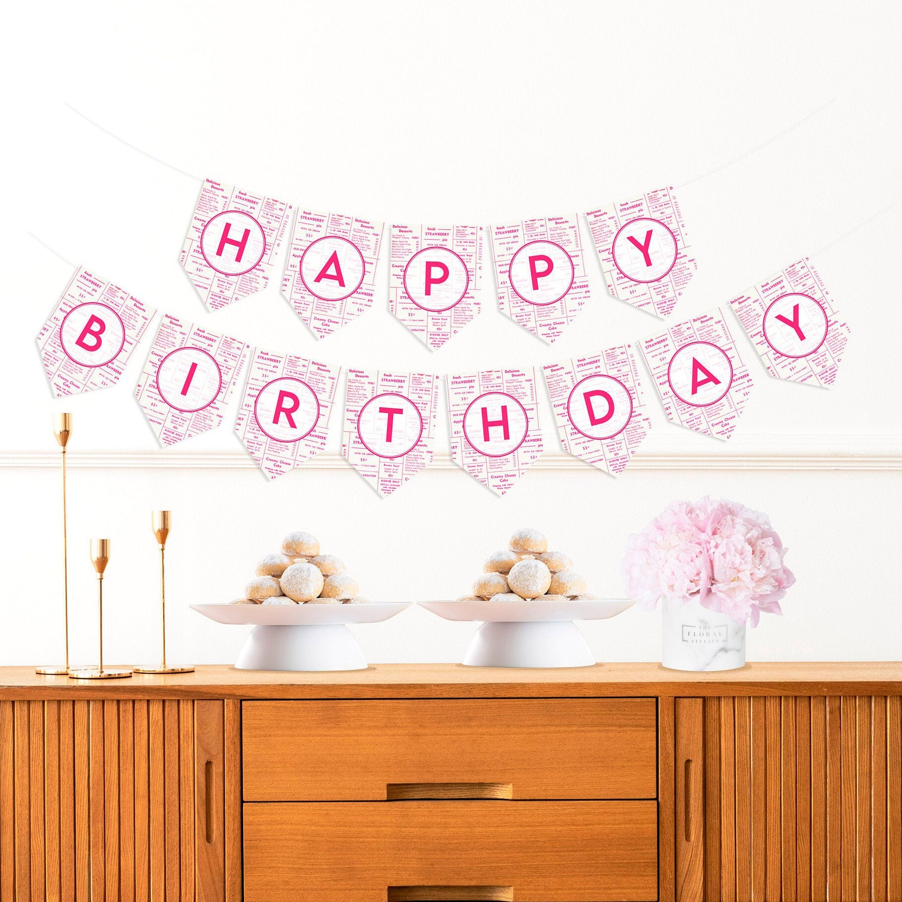 Printable Modern Party Banner Editable Letter Banner | Etsy