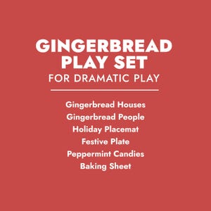 Gingerbread Cookie Play Set: Christmas Dramatic Play (instant Download ...