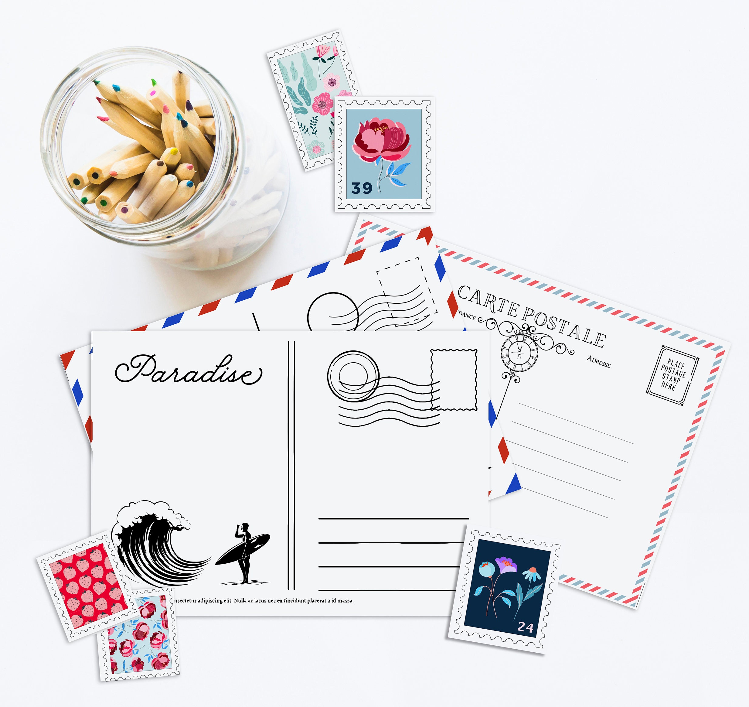 Post Office Dramatic Play Kit: Printable Stamps, Cards, Newspaper ...