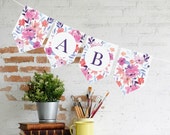 Wildflower Banner Editable Letter Banner Template - Etsy