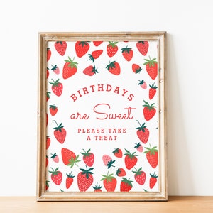 Strawberry Printable Paper Banner Editable Letter Number - Etsy