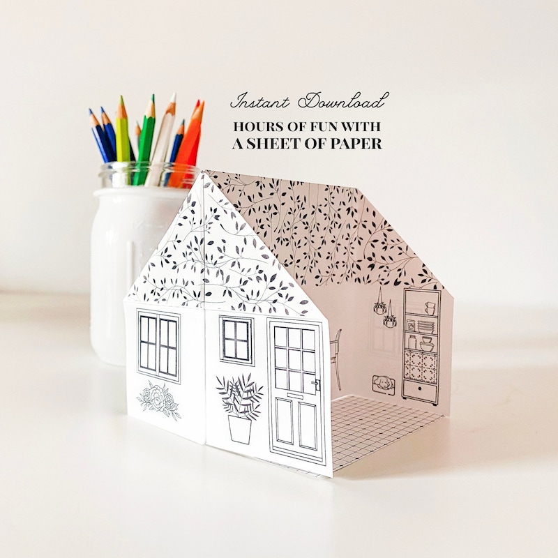 Printable Pop up House - Etsy