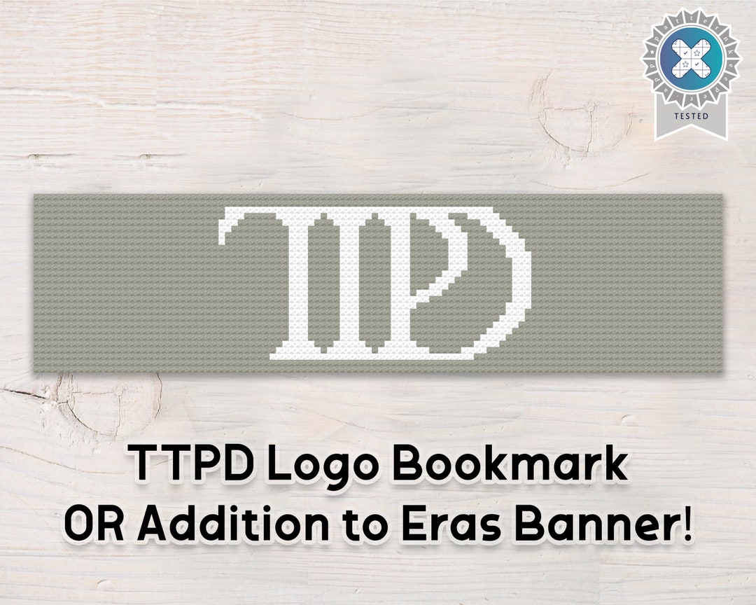 Cross Stitch Bookmarks the Tortured Poets Department LOGO TTPD LOGO ...