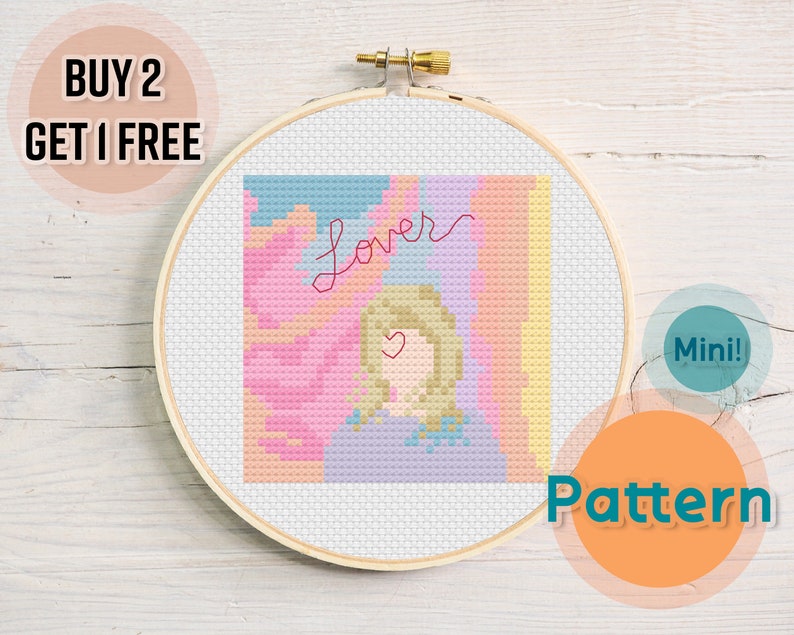 Cross Stitch Pattern Lover Album Mini Cross Stitch Pattern - Etsy