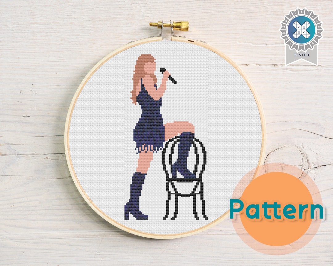 Cross Stitch Pattern Taylor Swift Eras Tour Vigilante Sht Chair ...