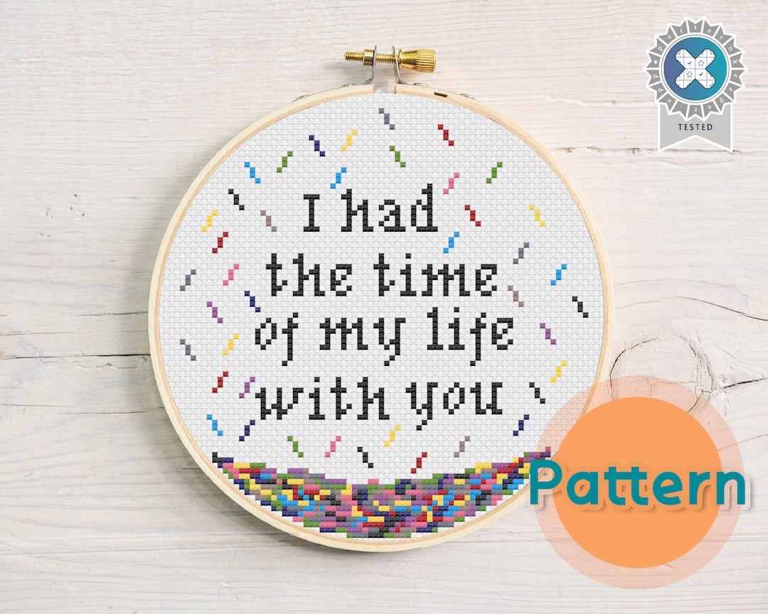Cross Stitch Pattern Taylor Swift Eras Tour Confetti i Had the Time of ...