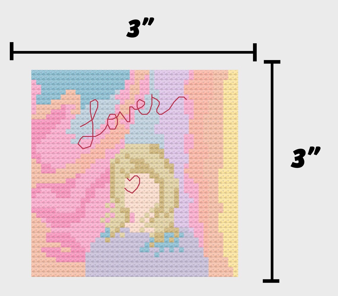 Cross Stitch Pattern Lover Album Mini Cross Stitch Pattern - Etsy