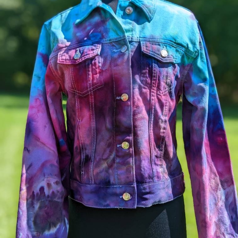 Tie Dye Denim Jacket - Etsy