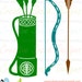 Brave Inspired Merida's Bow and Arrow Silhouette Set SVG, DXF, and PNG ...