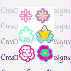 Kalocsai Flowers SVG, and DXF Image Set 2 for Die Cutting Machines ...