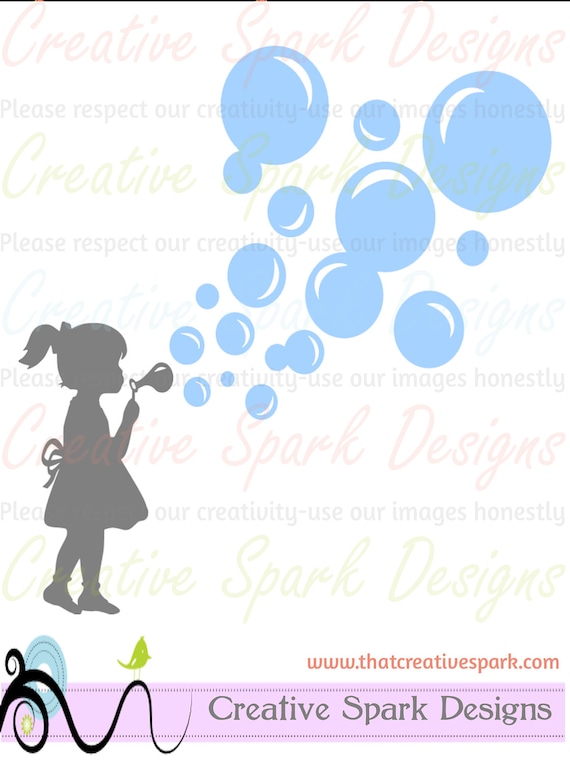 Blowing Bubbles Silhouette