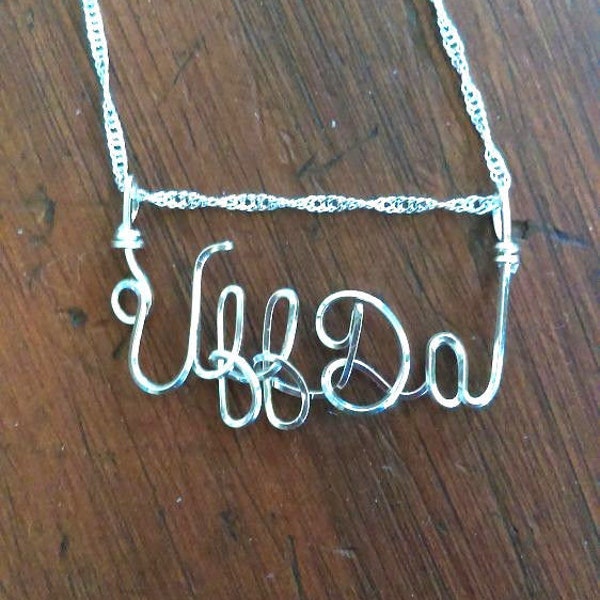 Wire Name Necklace - Etsy