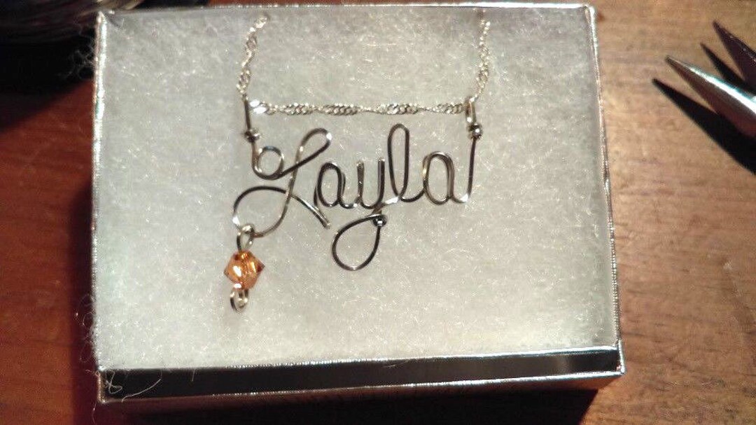 LAYLA Wire Name Necklace , Teen Gift, Tween Gift - Etsy