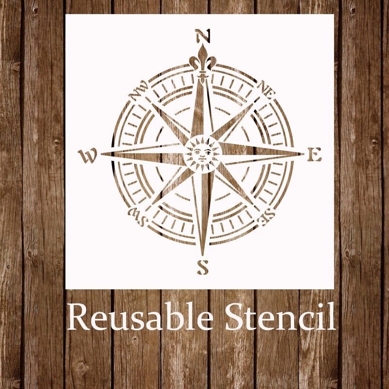 Compass Rose Stencil - Etsy