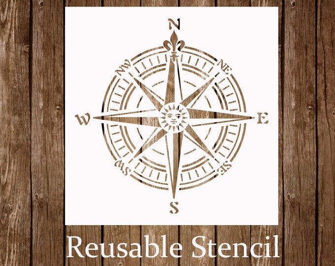 Compass Stencil, Victorian Rose Compass, Nautical Stencil - Etsy
