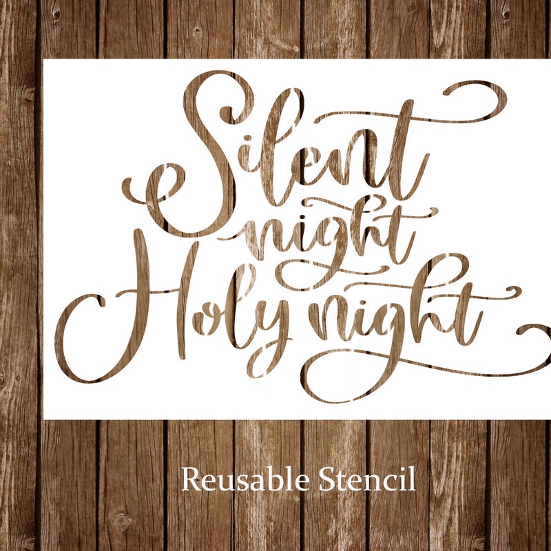O Holy Night Stencil - Etsy
