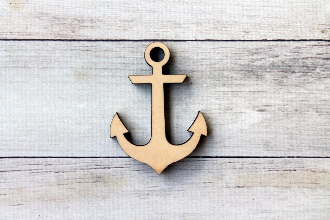 Anchor Unfinished Wood Shape, Nautical Shape Wood Cutout - Etsy