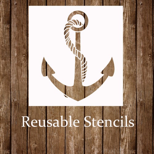 Anchor Stencil Reusable Anchor Stencils Large Anchor - Etsy