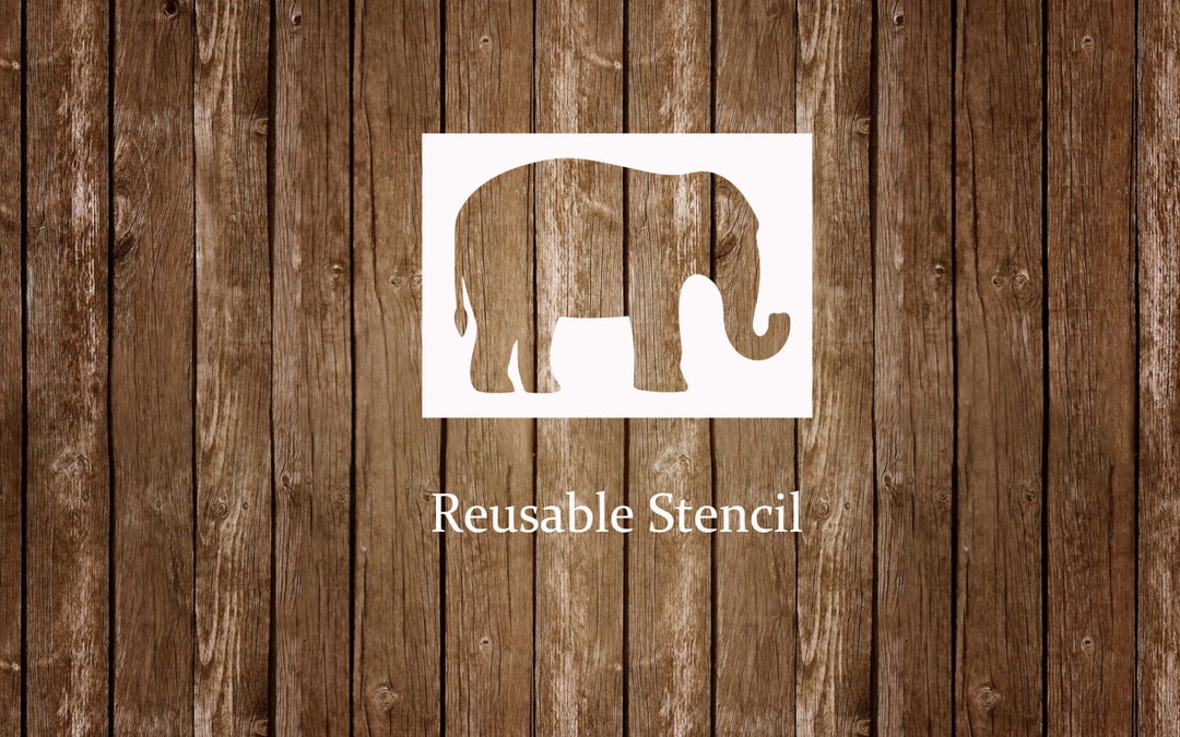 Elephant Stencil, Animal Stencil, Elephant Craft, Reusable Stencil ...
