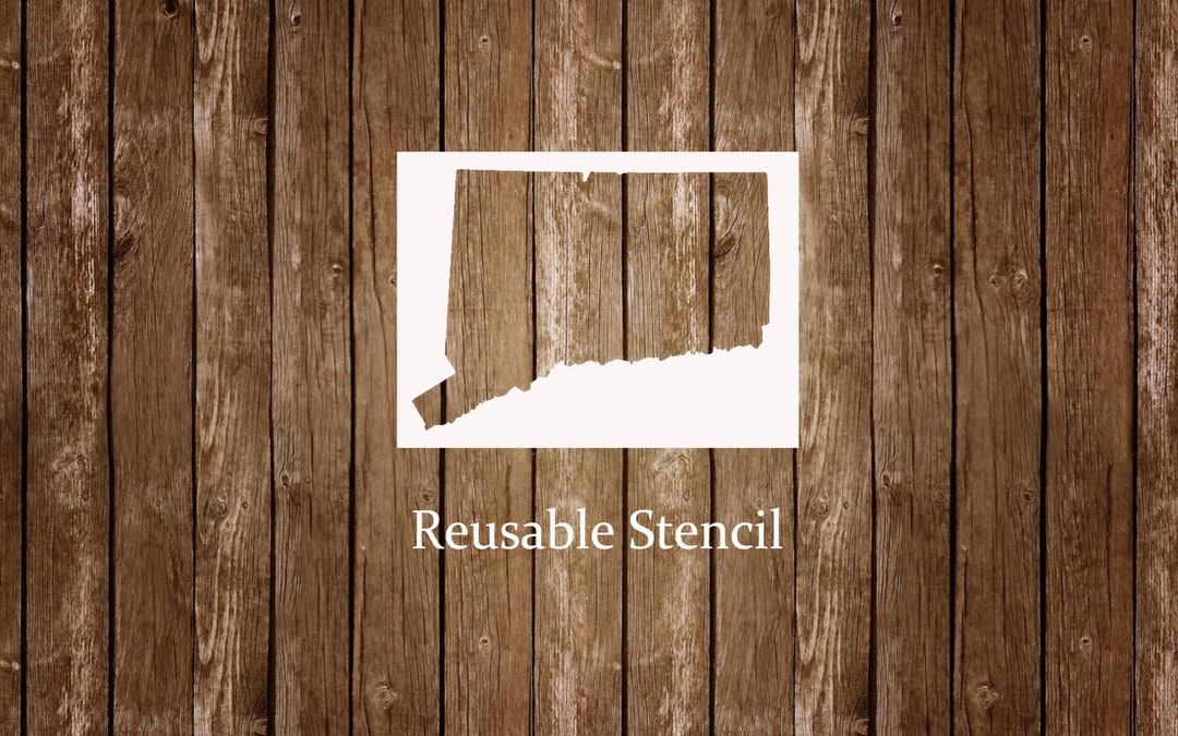 Connecticut Stencil, State Stencil, Connecticut Outline, Connecticut ...