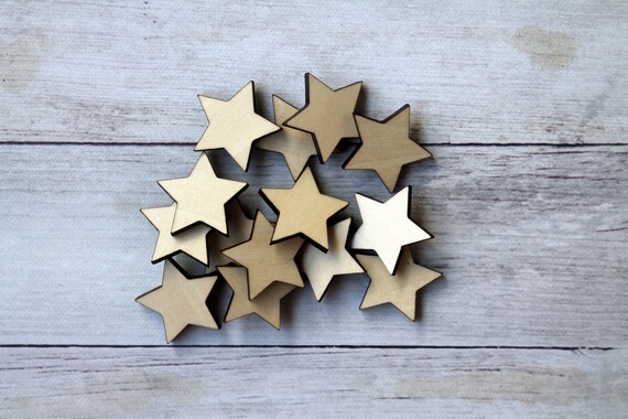 Wood Star Cutouts For Crafts 12 Pieces Wooden Stars For Crafts, Star