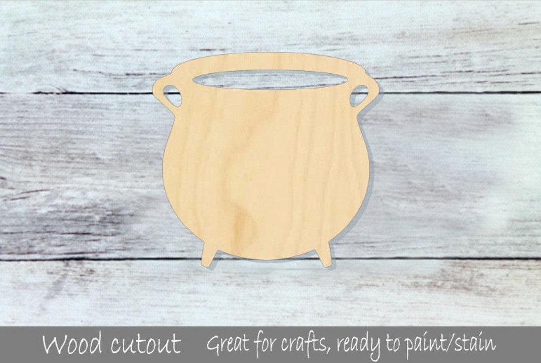 Cauldron Wood Shape, Cauldron Halloween Unfinished Shape, Fall Wood ...