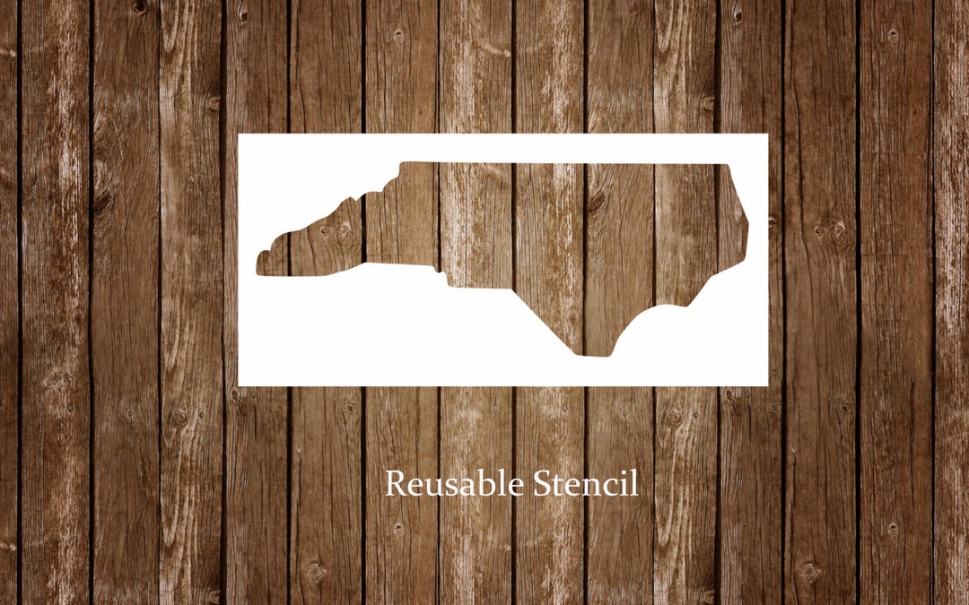 North Carolina Stencil, State Stencil, North Carolina Outline, Tar Heel ...