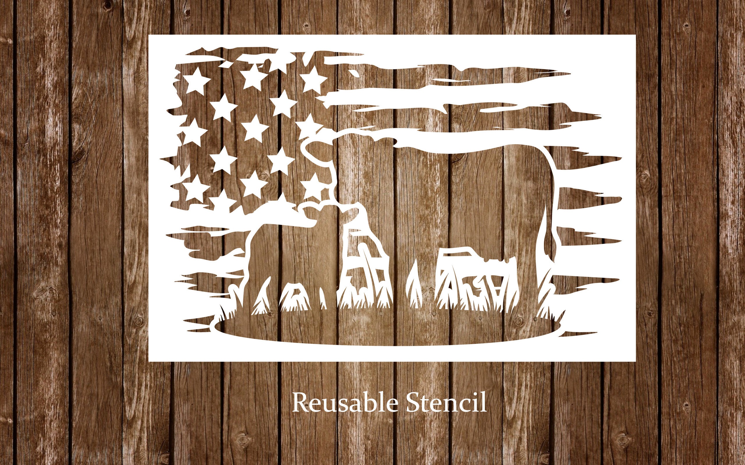 Rebel Flag Stencil